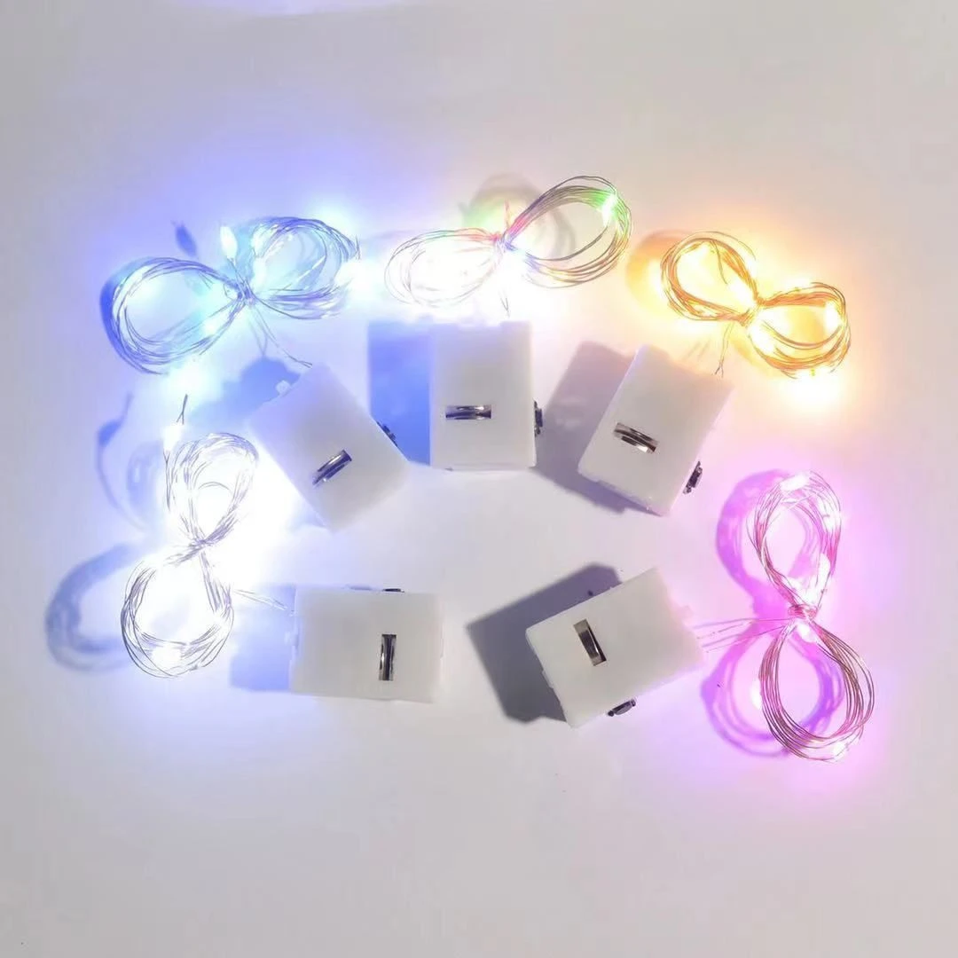 Buy Micro Leds Silvery Copper Wire Mini String Lights With Battery ...