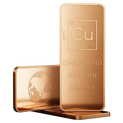 Buy 1 Pound .999 Pure Copper Bar Bullion With Element Design from HEX ...