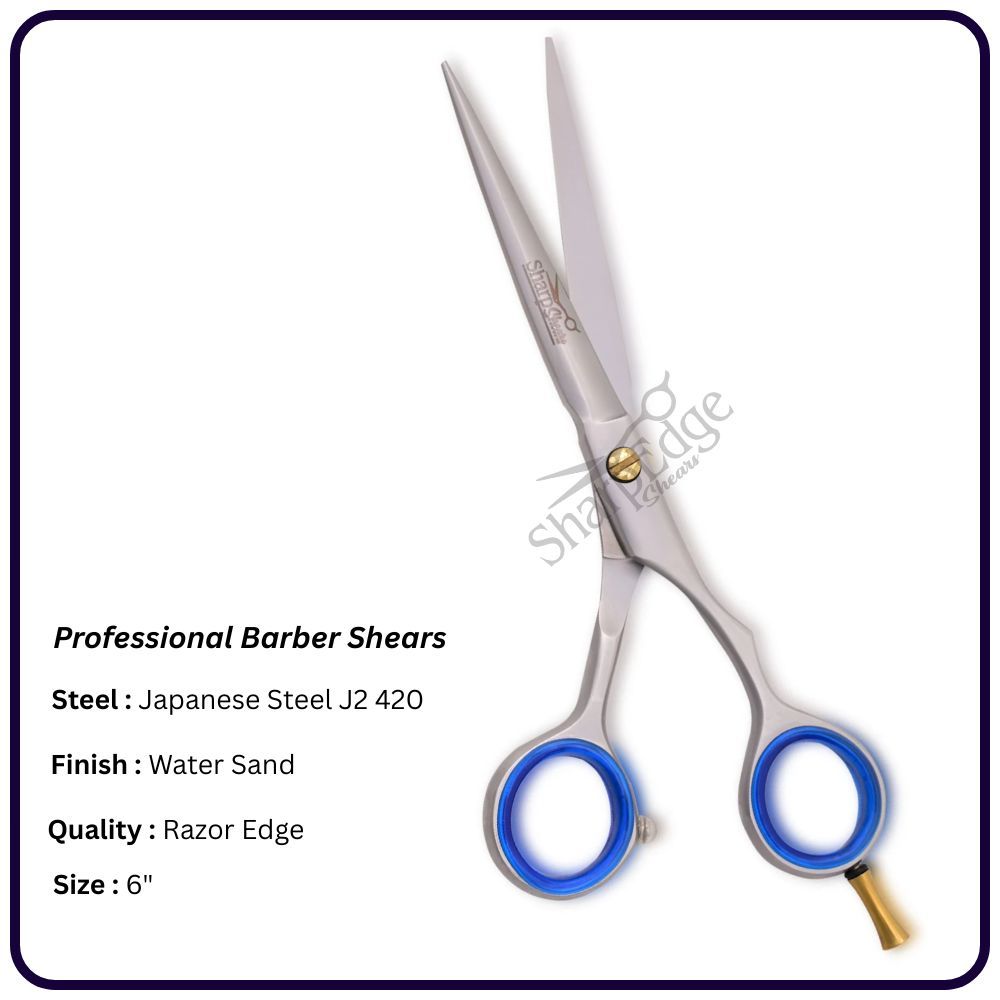 Buy 6" Water Sand Barber Scissors – Offset Handle Right-hand Salon ...