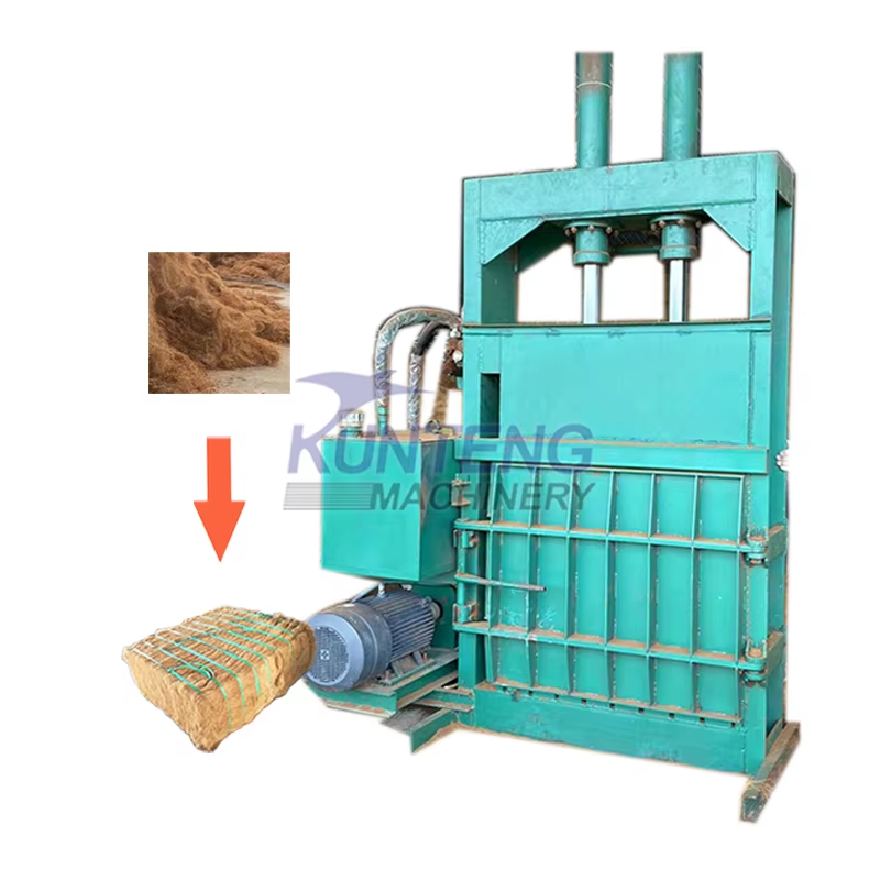 Buy Coconut Fiber Baler Machine Vertical Baling Machine Corn Stalks ...