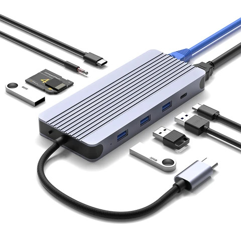 Buy 12 In 1 Usb C Hubs Type -c Multi-function Hub Docking Station M.2 ...