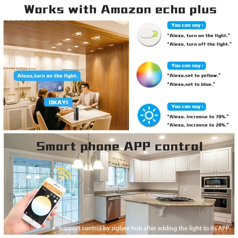 Buy 2020 New Gledopto Zigbee Downlights Dimmable Recessed Led Lighting ...