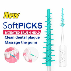Buy Adults Soft Silicone Interdental Brush Dental Picks Rubber ...