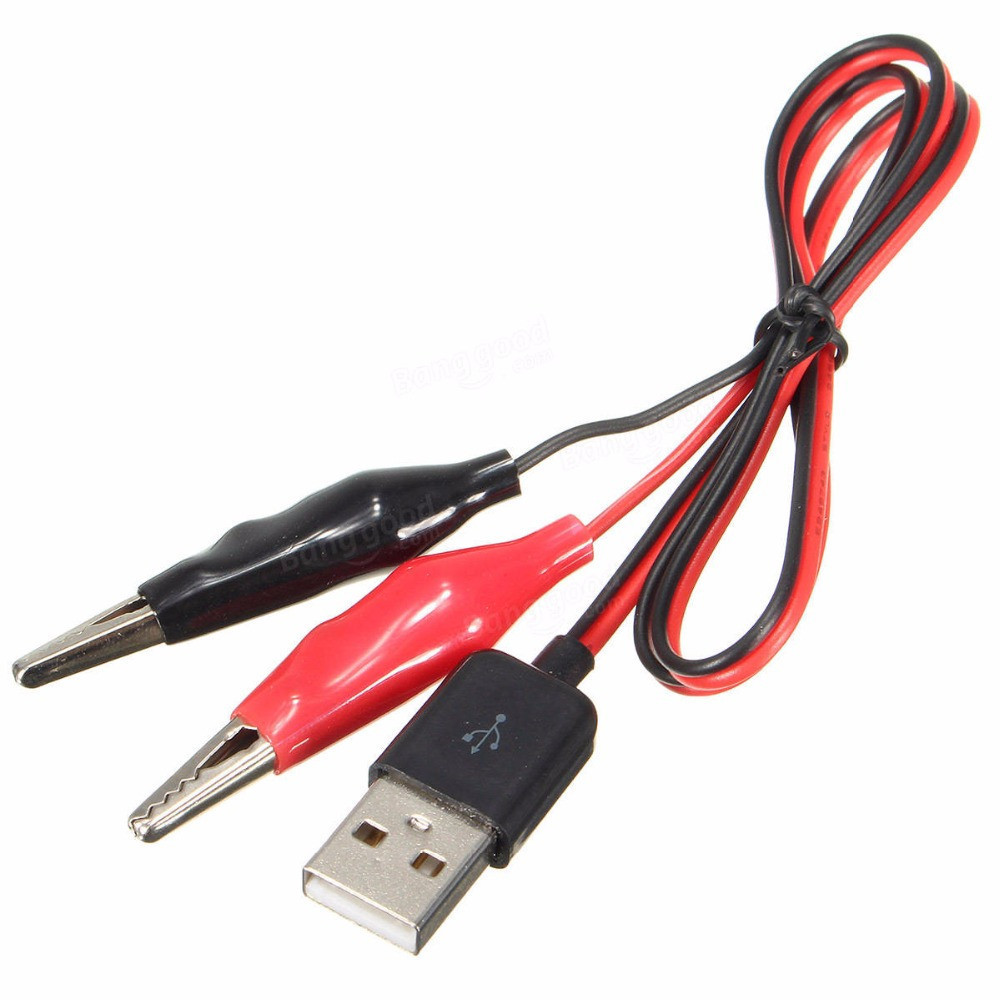 Buy Alligator Test Clips Clamp To Usb Male Connector Power Adapter ...