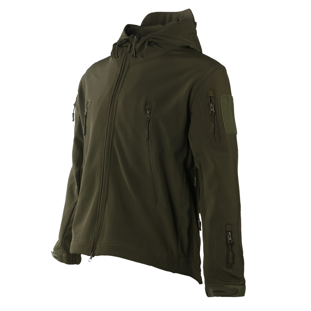 Buy Army Green Softshell Jacket Jacket Fleece Jacket Coat Men from ...