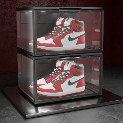 Buy Assemble Magnet Side Open Door Voice Control Stackable Transparent ...