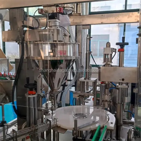 Buy Automatic Small Vail Auger Powder Bottle Filling Line And Capping ...