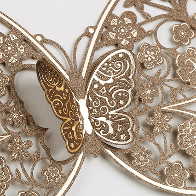 Buy Chinese Butterfly Laser Paper-cut Greeting Card Custom New Design ...