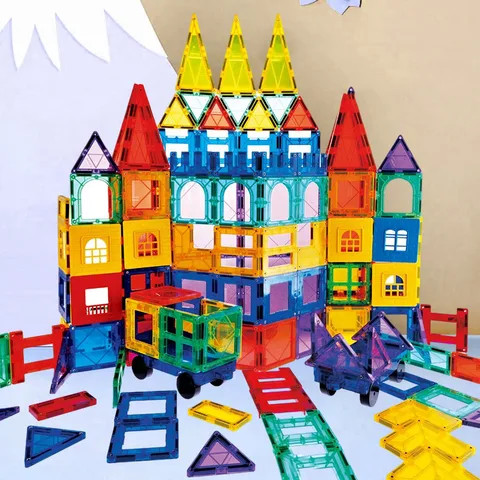 Buy Color Window Magnetic Blocks Childrens Puzzle Toy Magnetic Building ...