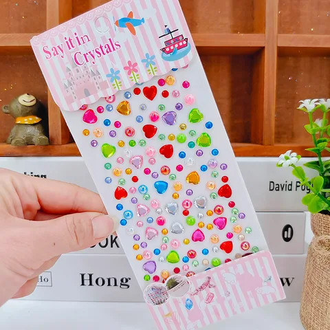 Buy Crystal Diamond Sticker Sheet Gem Rhinestone Scrapbook Car Stickers ...