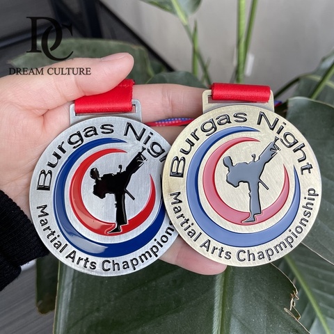 Buy Custom Gold Metal Taekwondo Karate Jiujitsu Medal Award Custom ...