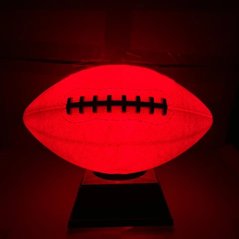 Buy Custom Led Red Light Up Rubber Rugby Balls Glowing American ...