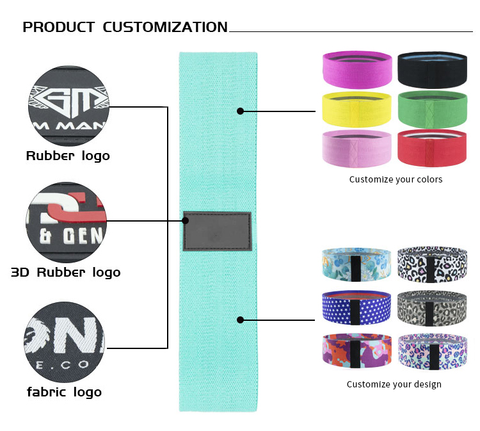 Buy Custom Logo Fitness Hip Circle Loop Resistance Bands Exercise Bands ...