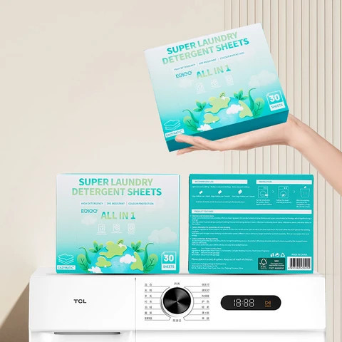 Buy Custom Wholesale Laundry Tablets Sheets Eco-friendly Biodegradable Laundry Detergent Strips ...