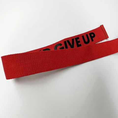Buy Customized Fashion Style Logo Printed Fabric Webbing Belt from Yiwu ...