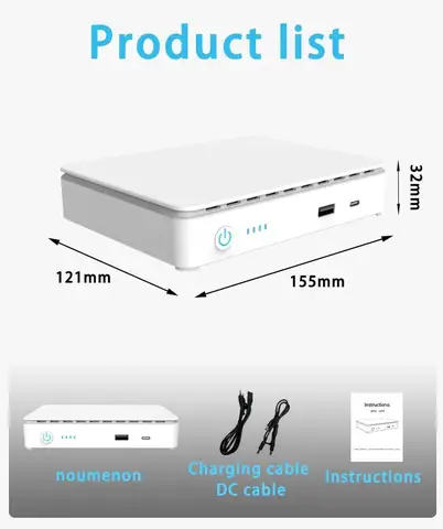 Buy Gcsoar Poe Dc Mini Ups 5v 9v 12v 15v 24v 10400mah Built-in Battery Ce Single Phase Smart ...