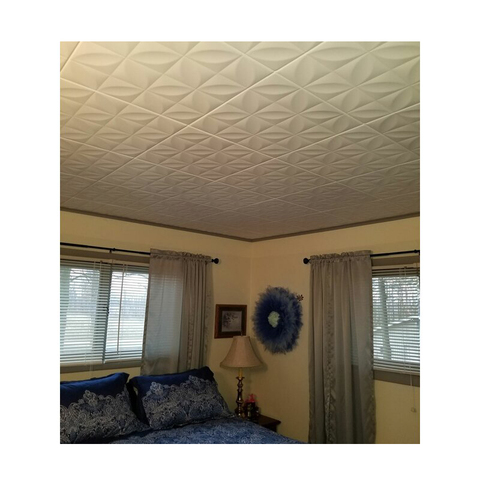 Buy Glue Up White Ceiling Tiles Moisture-proof 2x2 Ft Lightweight ...