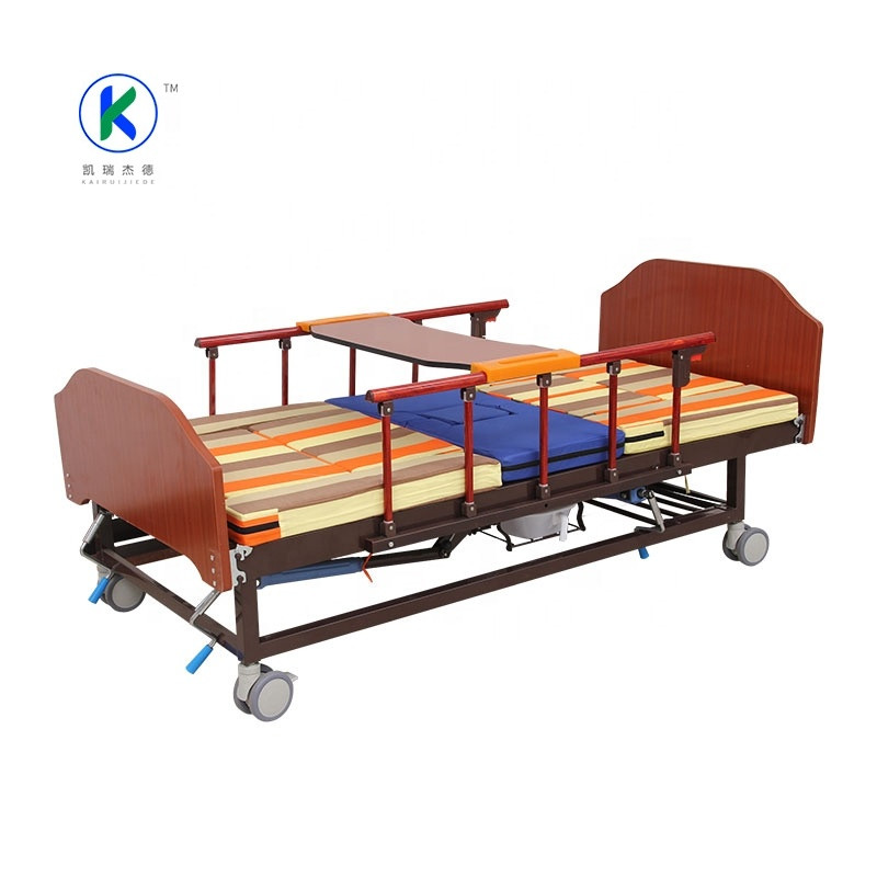 Buy Home Style Medical Equipment Manual Multi-function Hospital Care Bed Wooden Headboard And ...