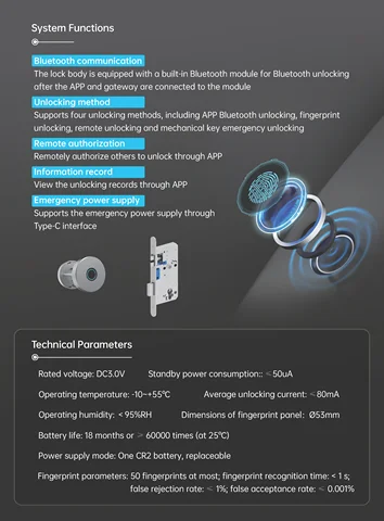 Buy Jec Home Hotel Apartment Security Super Electronic Smart 5527 Tuya ...