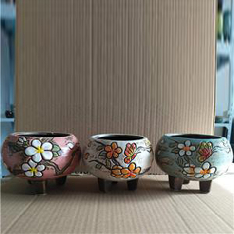 Buy Korean Garden Pot Flower Decor Hand-painted Ceramic Flower Pots ...