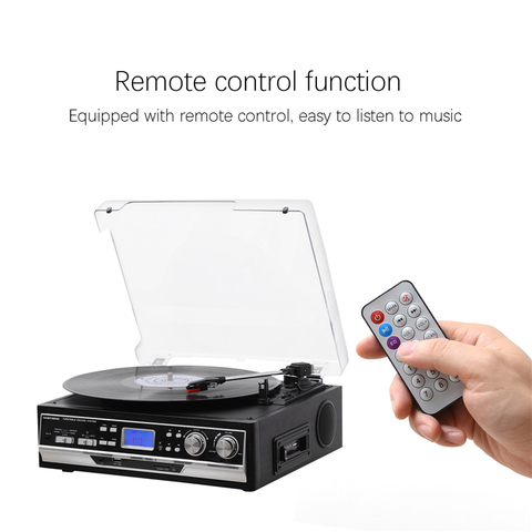 Buy Multi Functions Turntable Cd Record Cassette Retro Remote Control ...