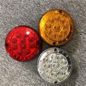Buy Multi Voltage Round Bus Tail Lamp 125mm Stop Brake Lights For ...