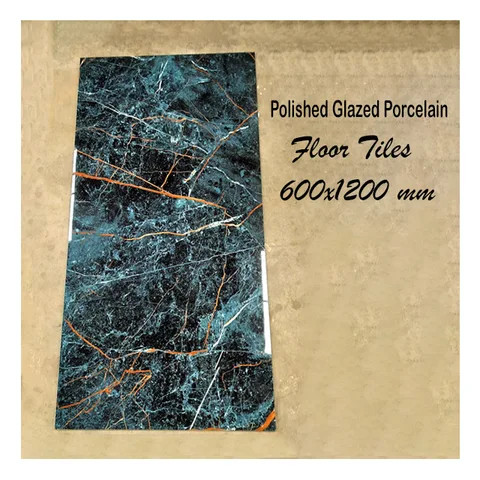Buy Polished Glazed Porcelain 600x1200 Mm Floor Tile Villa Marble Stone ...