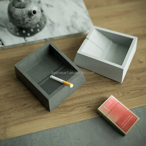 Buy Popular New Environmentally Friendly Cement Square Concrete Ashtray ...