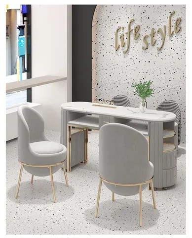 Buy Professional Modernas Nail Bar Station Technician Beauty Salon Pink ...