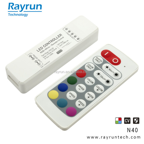 Buy Rayrun Dc5-24v Rf Remote Rgbw Led Controller Nano Series N40 Ce ...