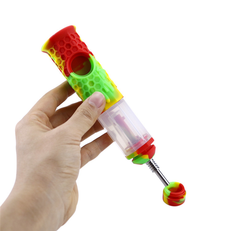 Buy Silicone Dabs Rig Water Filter With Titanium Nail Dabs Pipe Honey ...