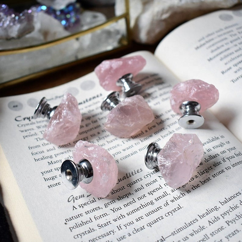 Buy Simple Furniture Hardware Natural Rose Quartz Stone Door Cabinet ...