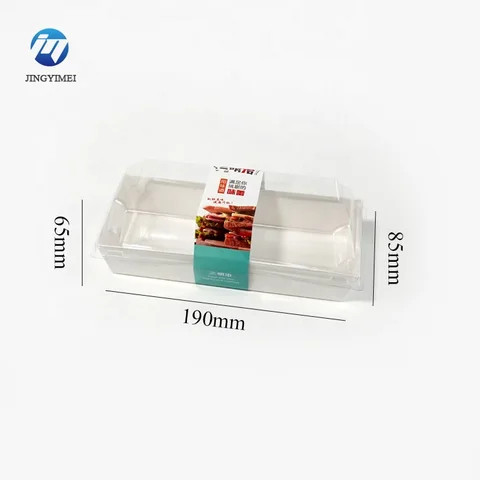 Buy Transparent Plastic Cakes Boxes Pet Long Cake Box Plastic Lid Cake ...