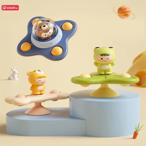 Buy Wbf Suction Cup 3pcs Baby Fidget Spinning Top Rotatory Bath ...