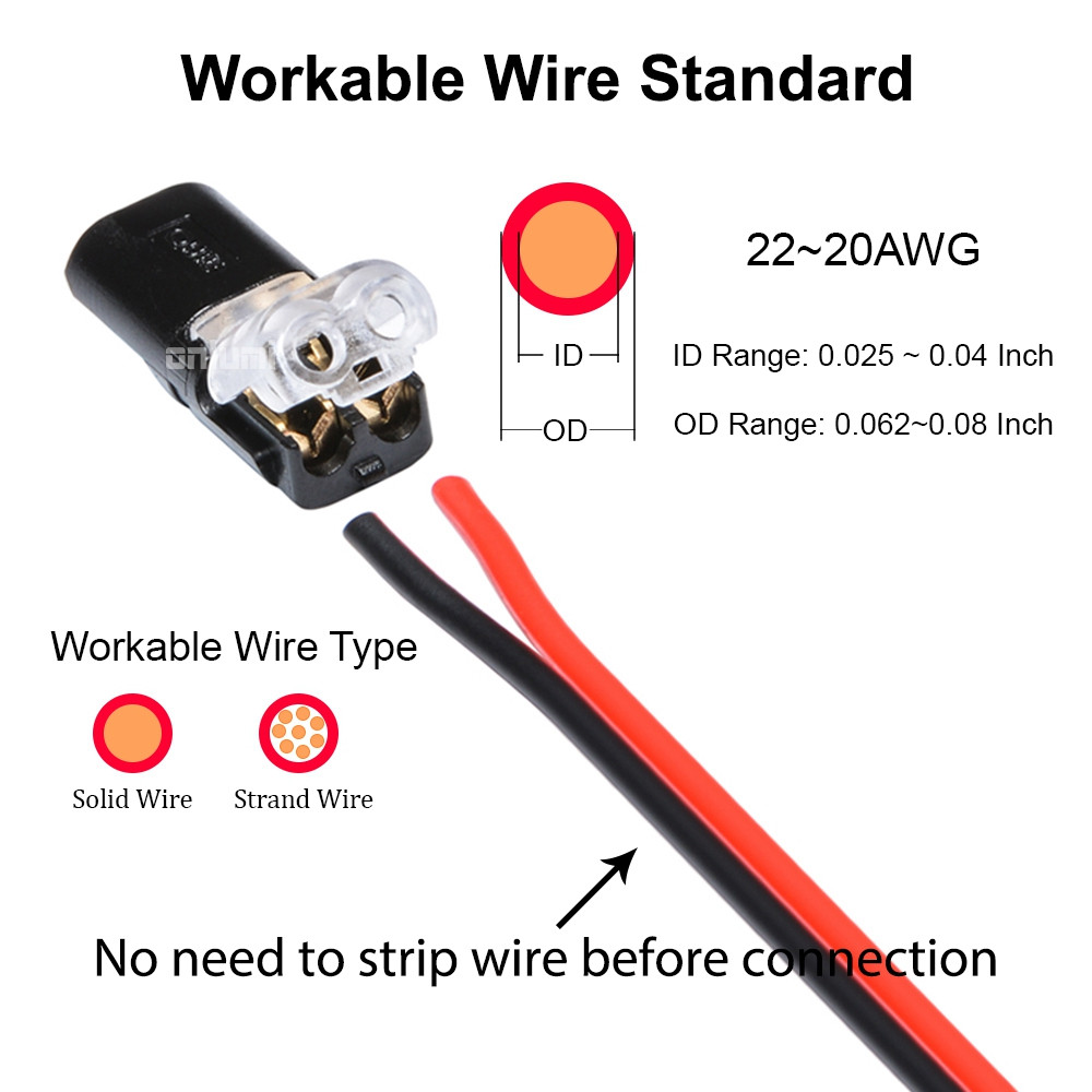Buy Wire Connector Terminal 22 20 Awg Cable Pluggable Low Voltage Non ...