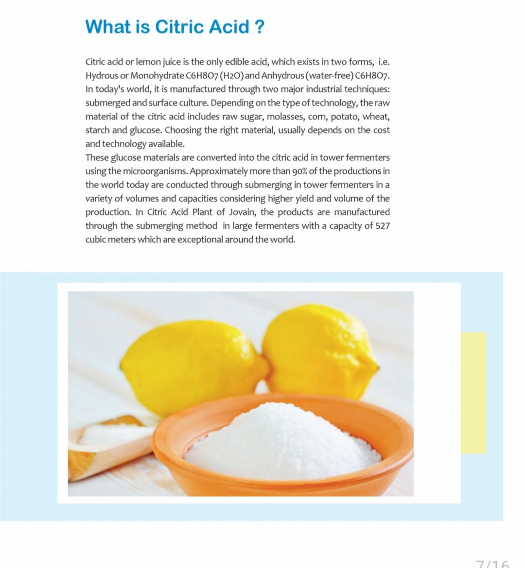 Buy Citric Acid from Kooshki shiri business and trading, Oman ...