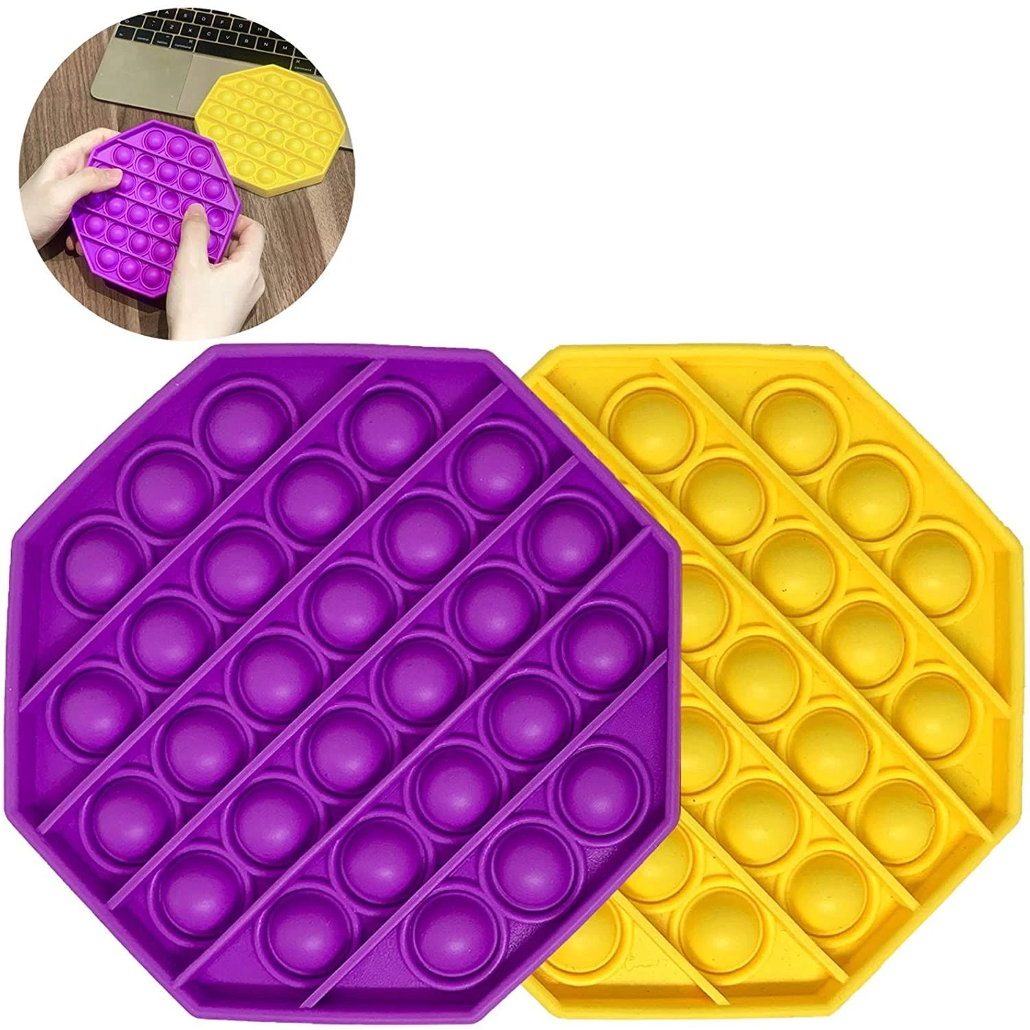 Buy Push Pop Bubbles Toys Stress Relief Travel Games For Children Adult ...