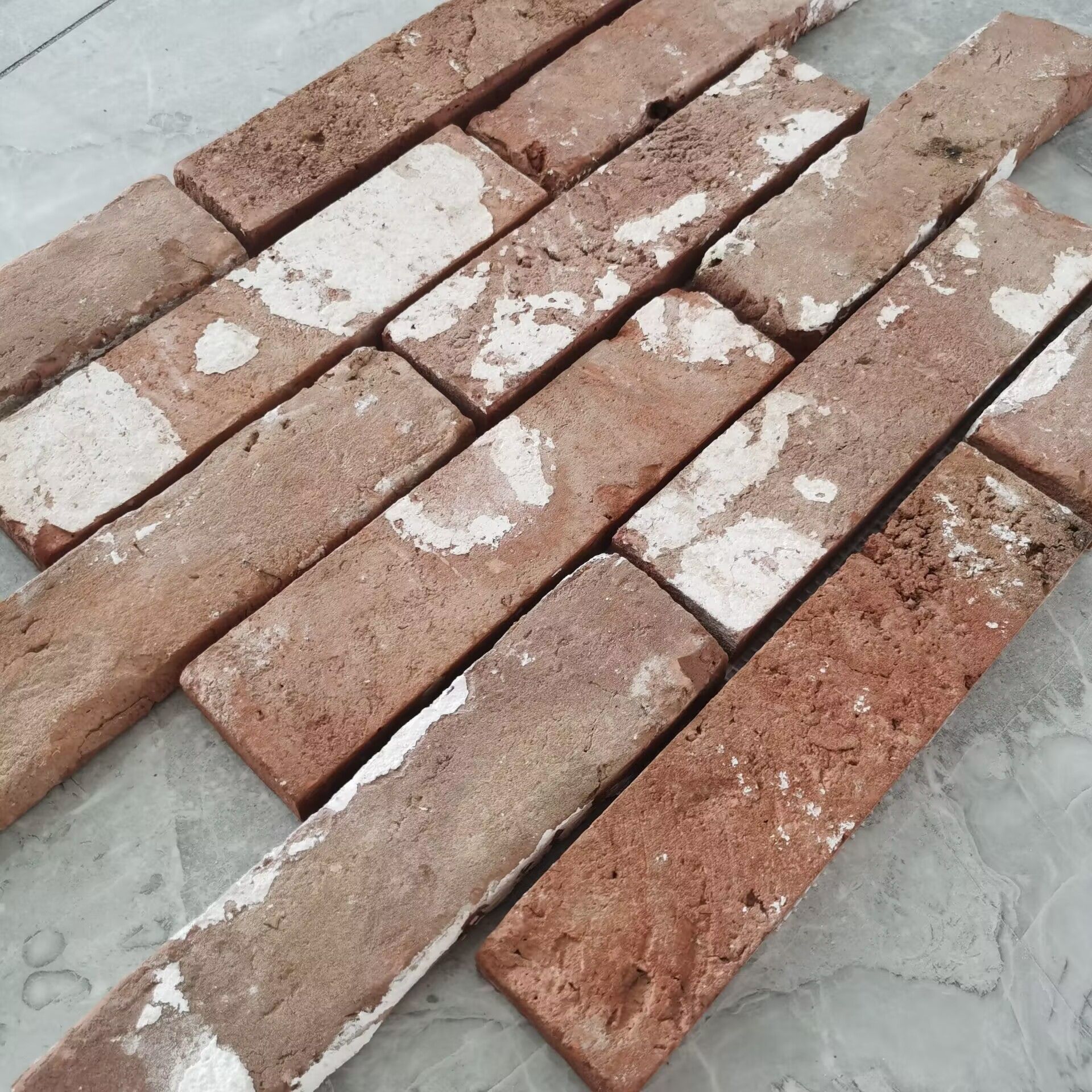 Buy Reclaimed Thin Brick Tile Mesh Back Decoration Wall from TAITONE ...