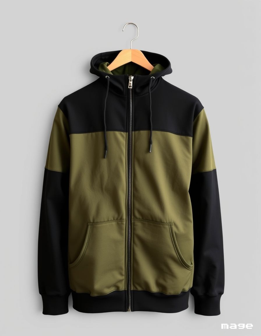 Buy Full-zip With Two-tone Color Blocking Jacket from Style Bliz ...