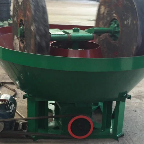 Buy 1-3tph Capacity Gold Ore Grinding Machine 1200 Wet Pan Mill For ...