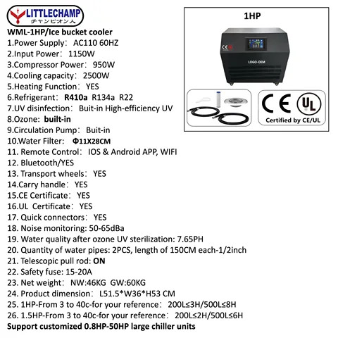 Buy 1hp/cold Plunge Smart-chiller | Rapid Cooling & Heating, Versatile ...