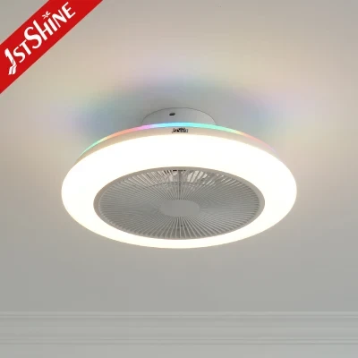 Buy 1stshine Led Ceiling Fan 20 Inches Rgb Multi-colored Light Hidden ...