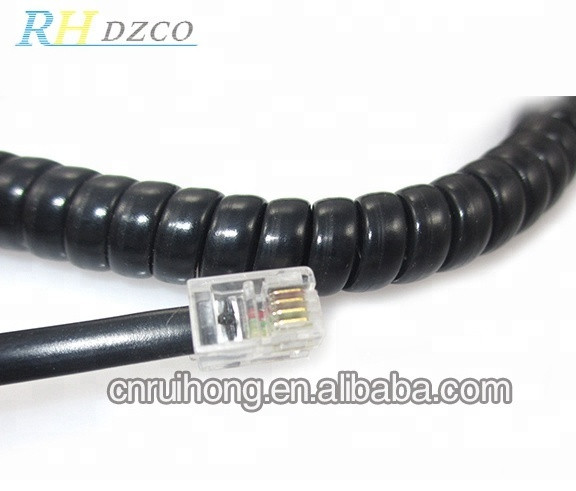 Buy 28awg Telephone Rj9 Curly Cable Used With Phone Handset from ...