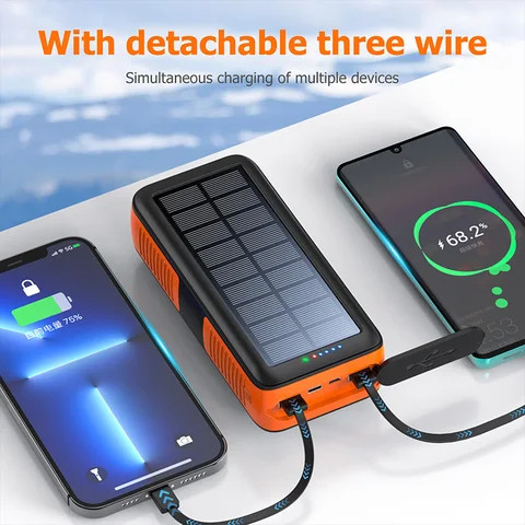 Buy 63200mah Portable Solar Power Bank With 4 Strong Lights Fast ...