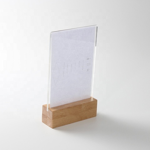 Buy Acrylic Table Tent Frame Tabletop Photo Frame Menu Holder Display ...