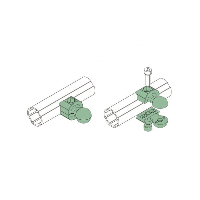 Buy Aluminum Connector With Ball Connection Fixed Outer Connector Pipe ...