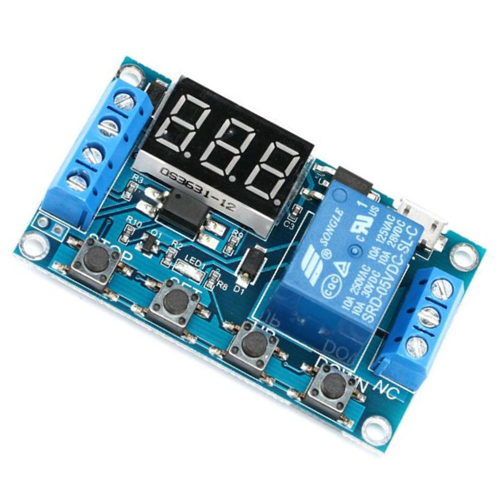Buy Digital Led Display 12v On/off Time Delay Relay Module 12 Volt ...