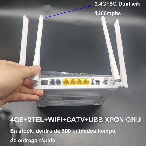 Buy Gpon Ont 5g Ac 4ports 2pots Catv Wifi Gepon Ont Ac Catv Gpon Ont ...