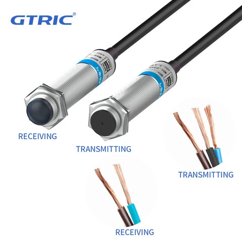 Buy Gtric Laser Photoelectric Switch M12 Series Through-beam 10-30v Npn Pnp No Nc Photoelectric ...