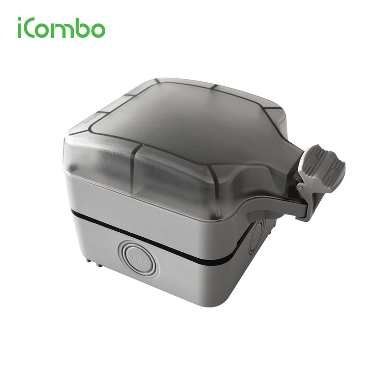 Buy Icombo Clamshell Plastic Socket Enclosure Waterproof Pc Junction ...